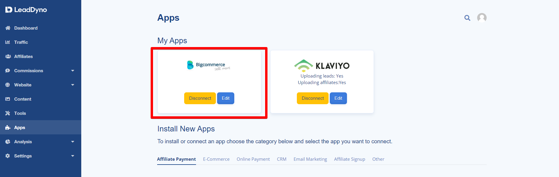 BigCommerce – LeadDyno